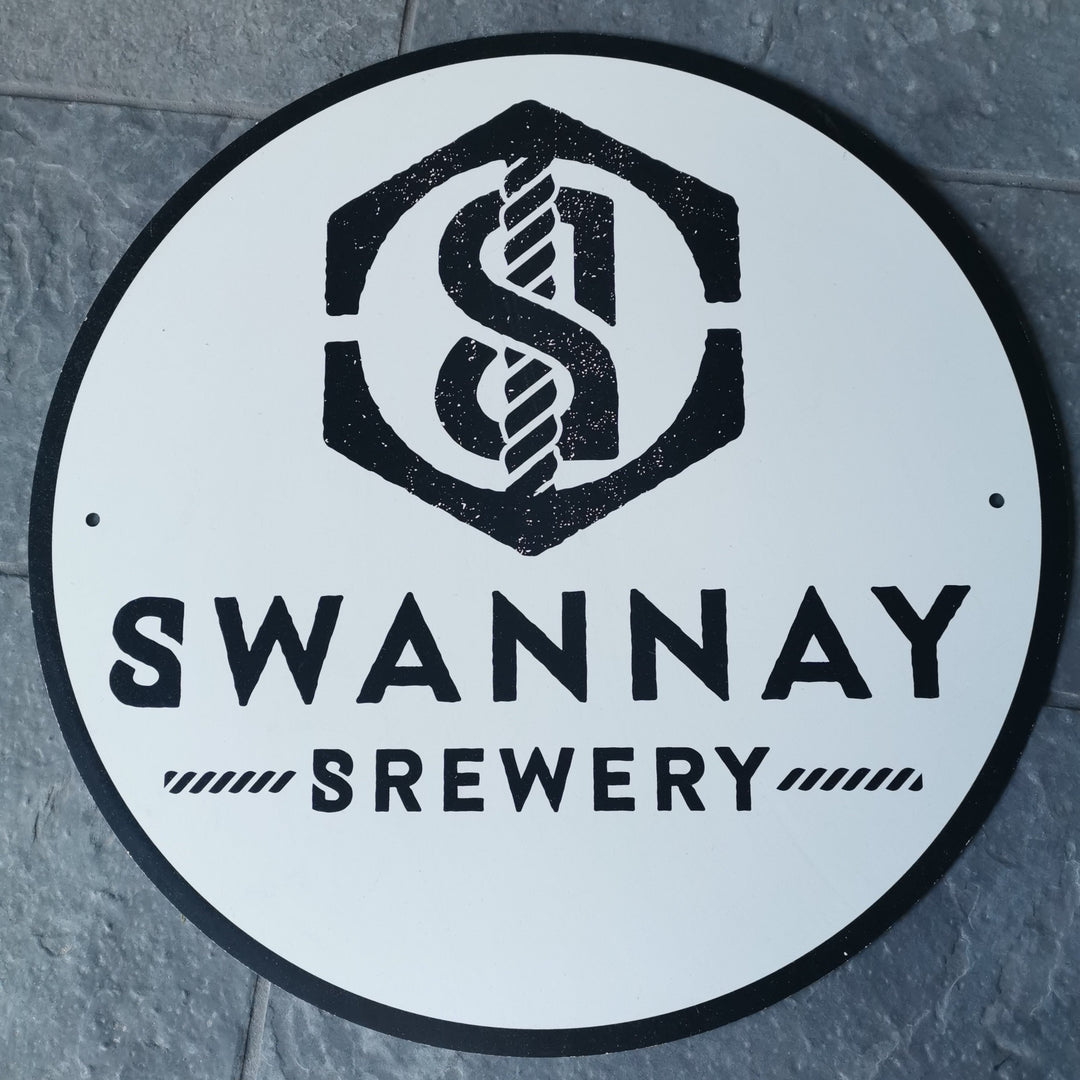Swannay Round Tin Sign – Swannay Brewery